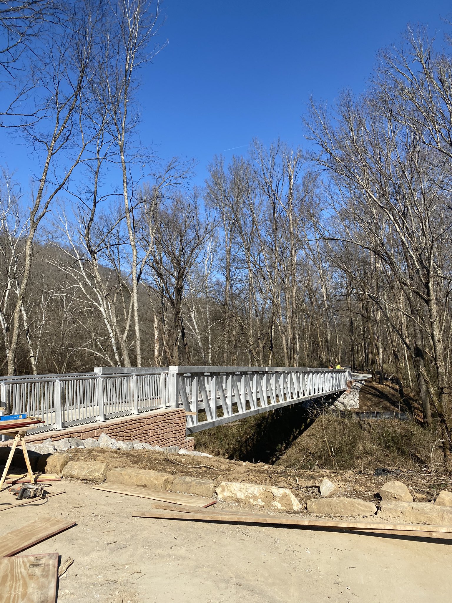 New accessible pedestrian bridge installation underway at Mammoth Cave ...