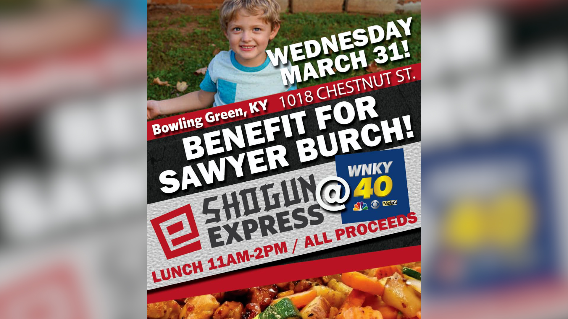 Shogun Express hosting a fundraiser for a Bowling Green super hero in ...
