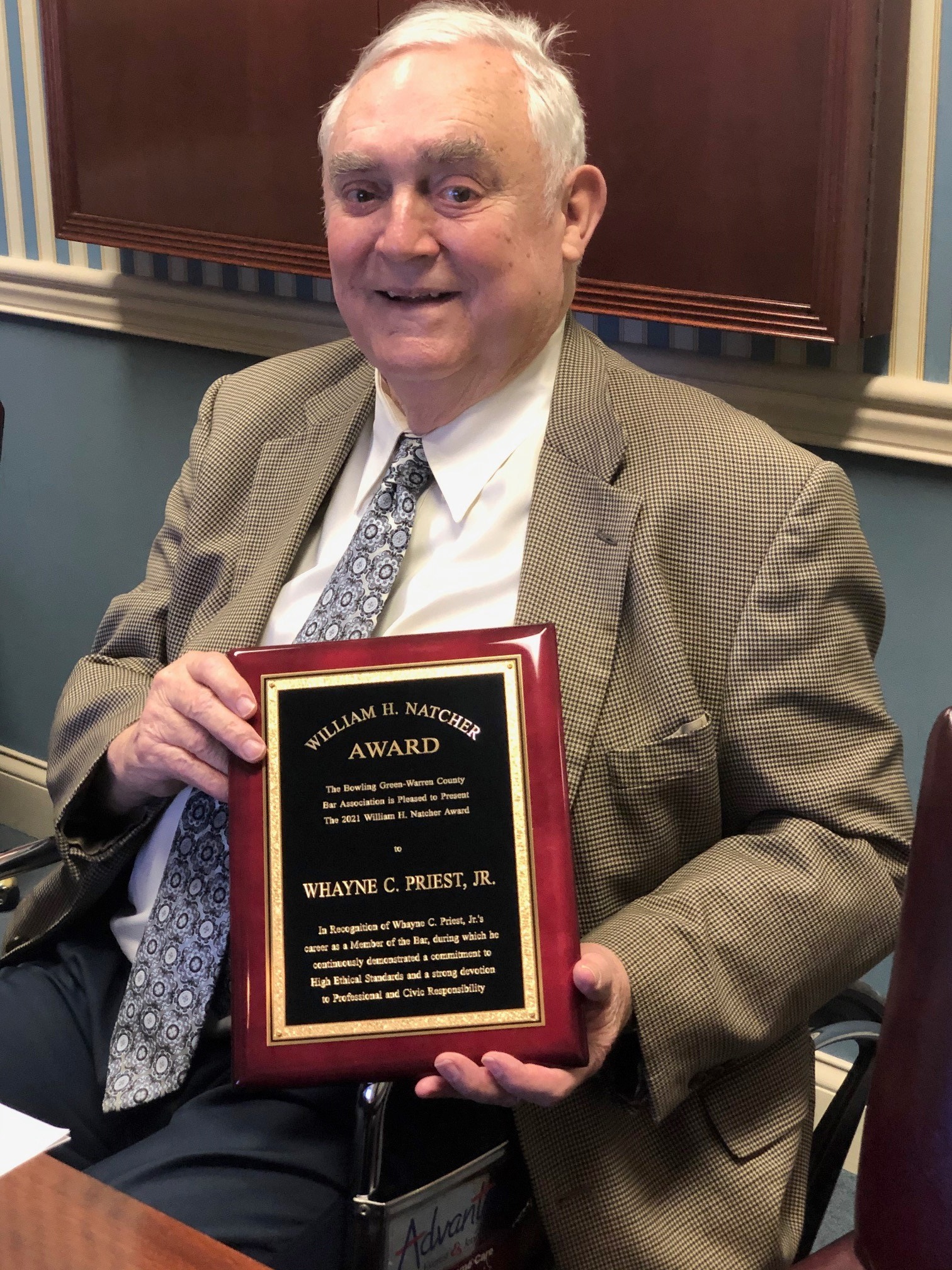 Bar Association presents Whayne C. Priest Jr. with 2021 William H ...