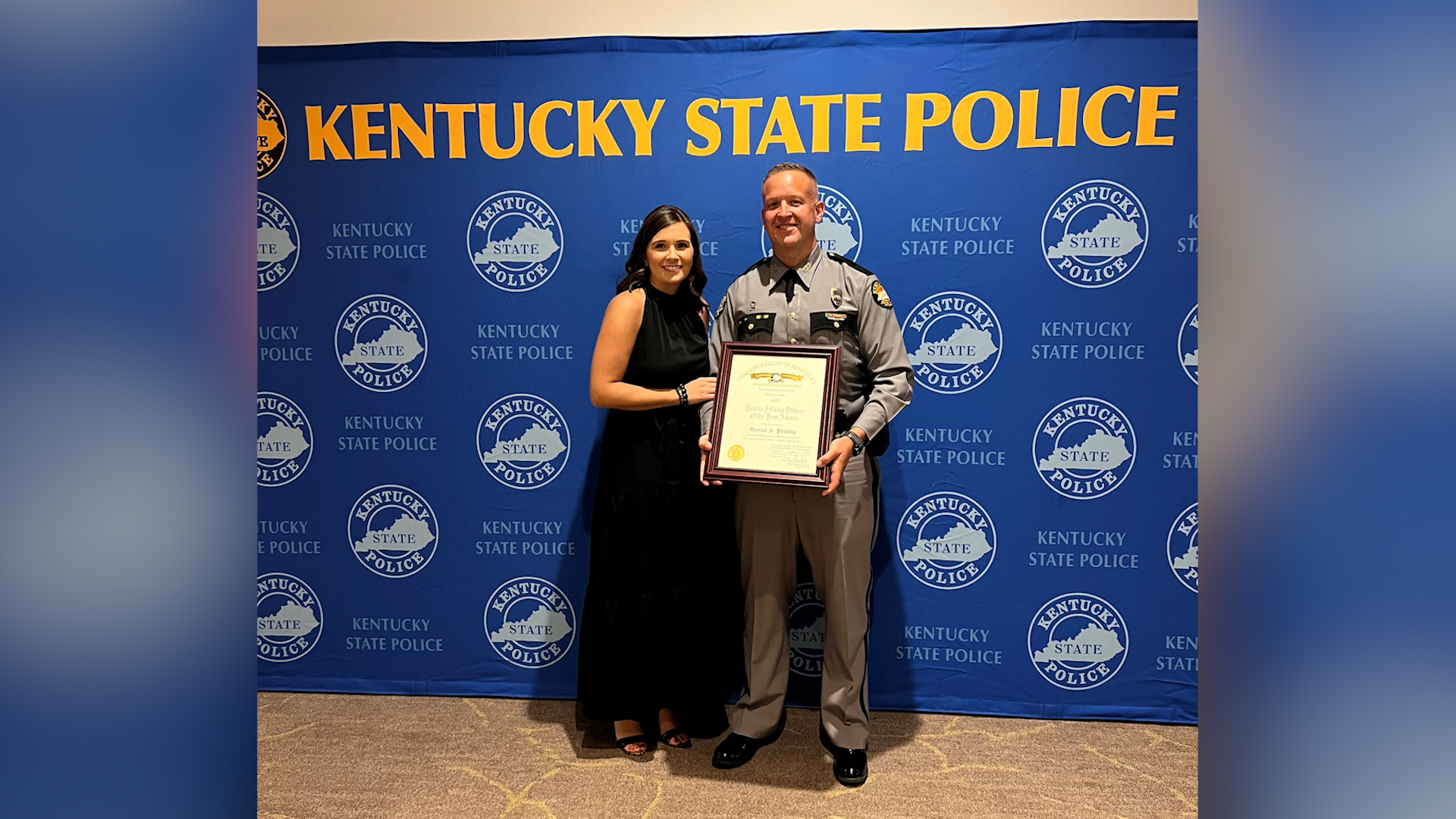 Trooper Daniel Priddy receives state recognition for public affairs ...