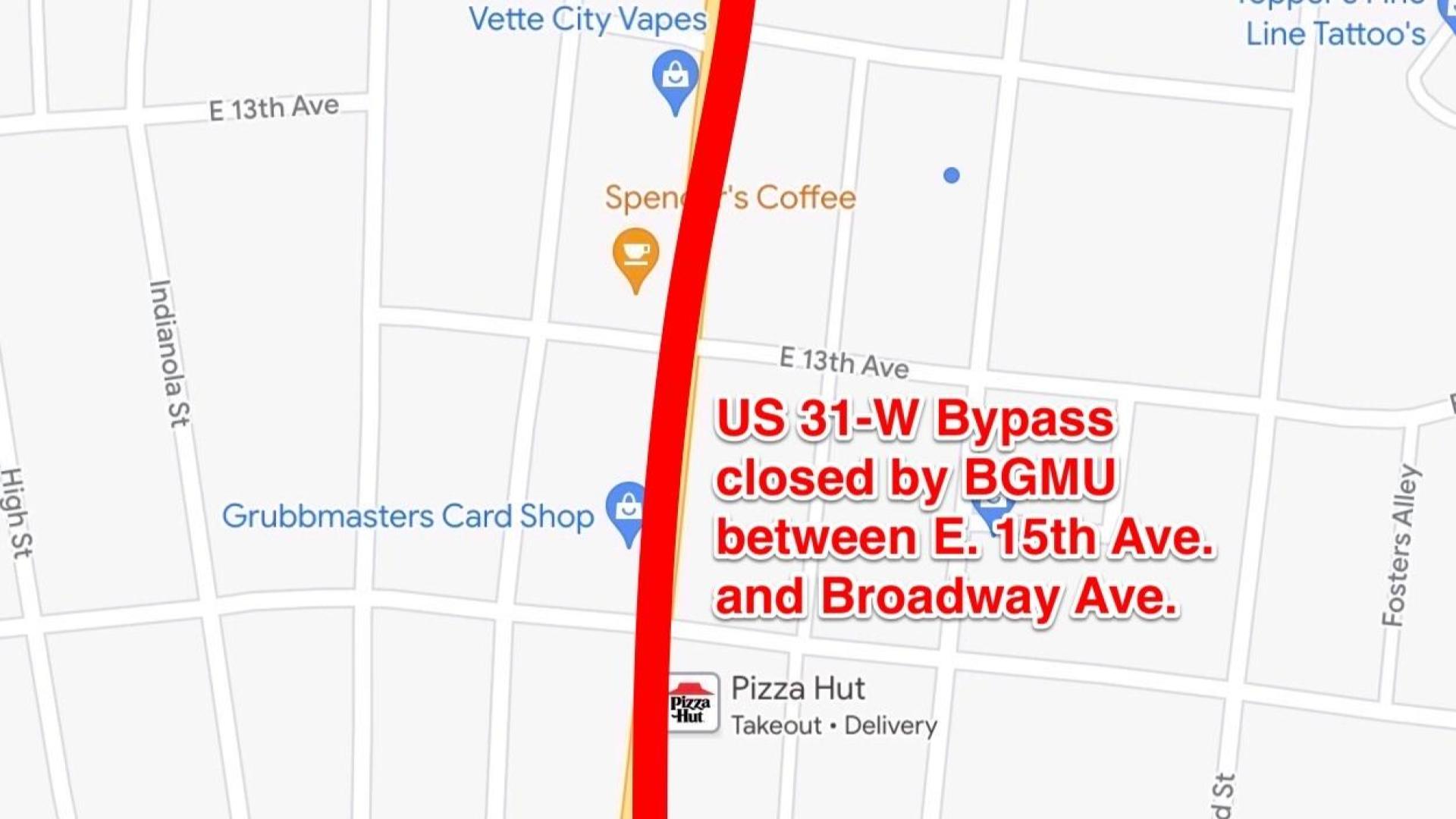 Section of U.S. 31-W to close for BGMU project - WNKY News 40 Television