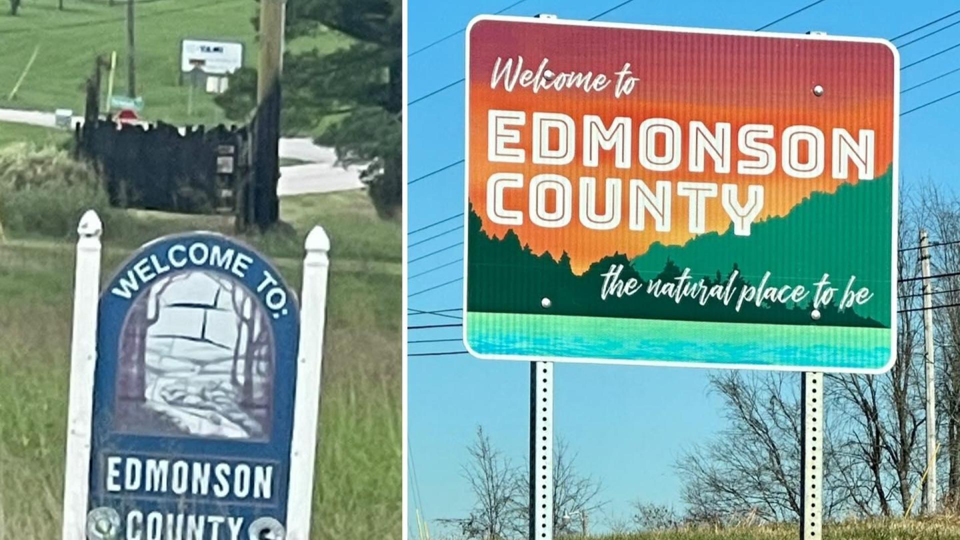 Edmonson County welcomes visitors with new sign - WNKY News 40 Television