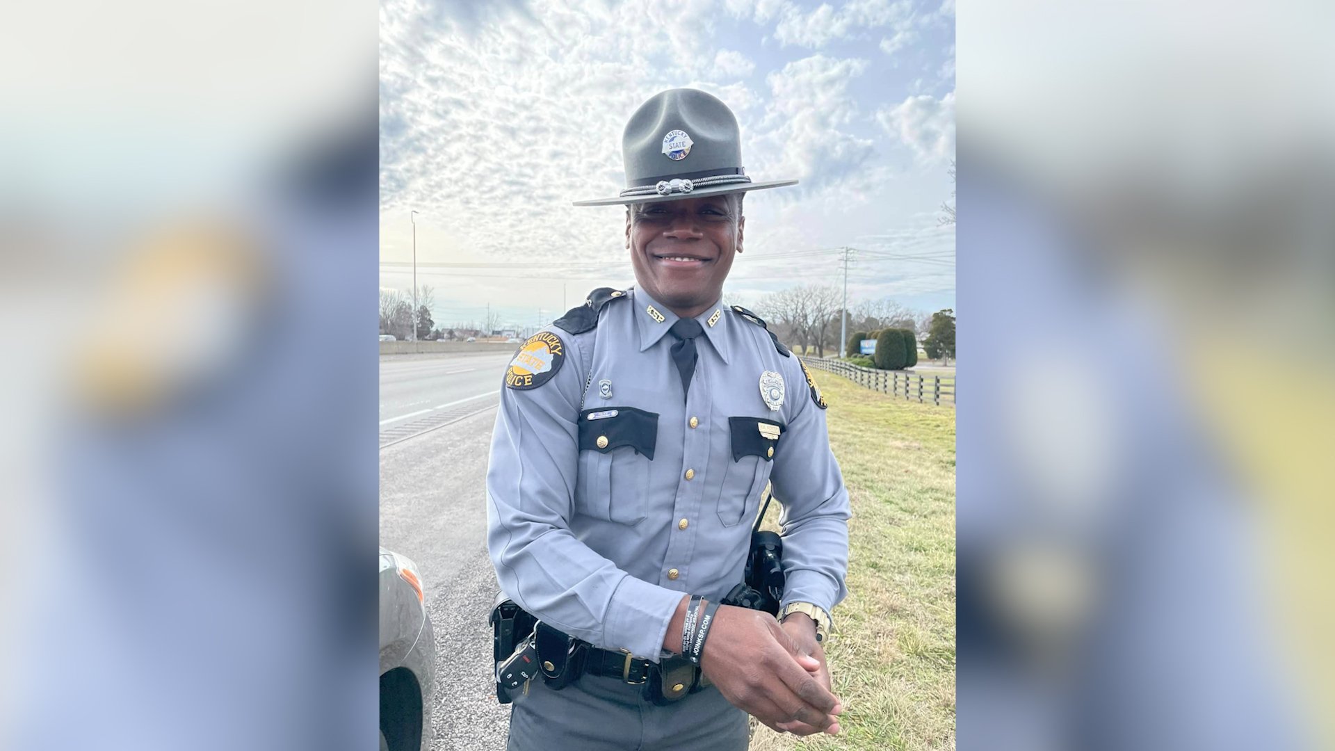 KSP officer goes viral after changing woman's flat tire - WNKY News 40 ...