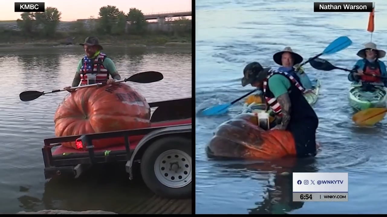 Feel Good Friday: Guy Paddles Giant Pumpkin Boat For World Record ...