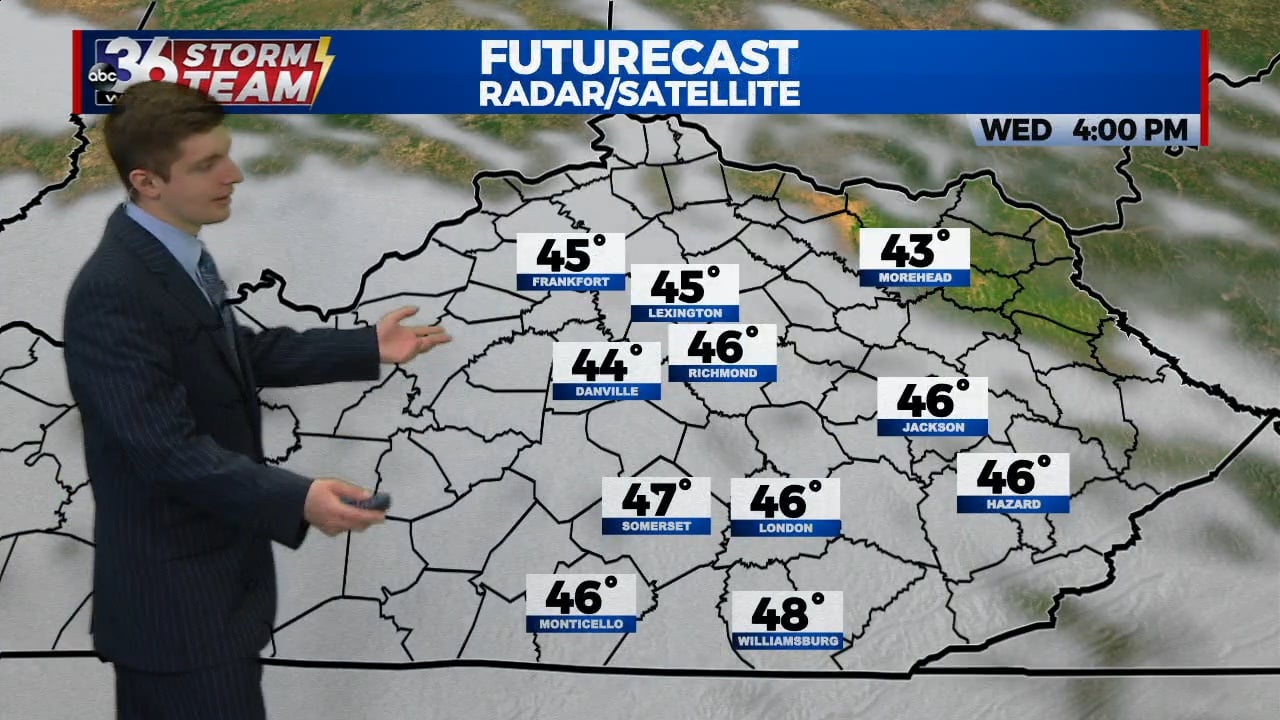 Chilly and cloudy conditions on the way Wednesday - WTVQ