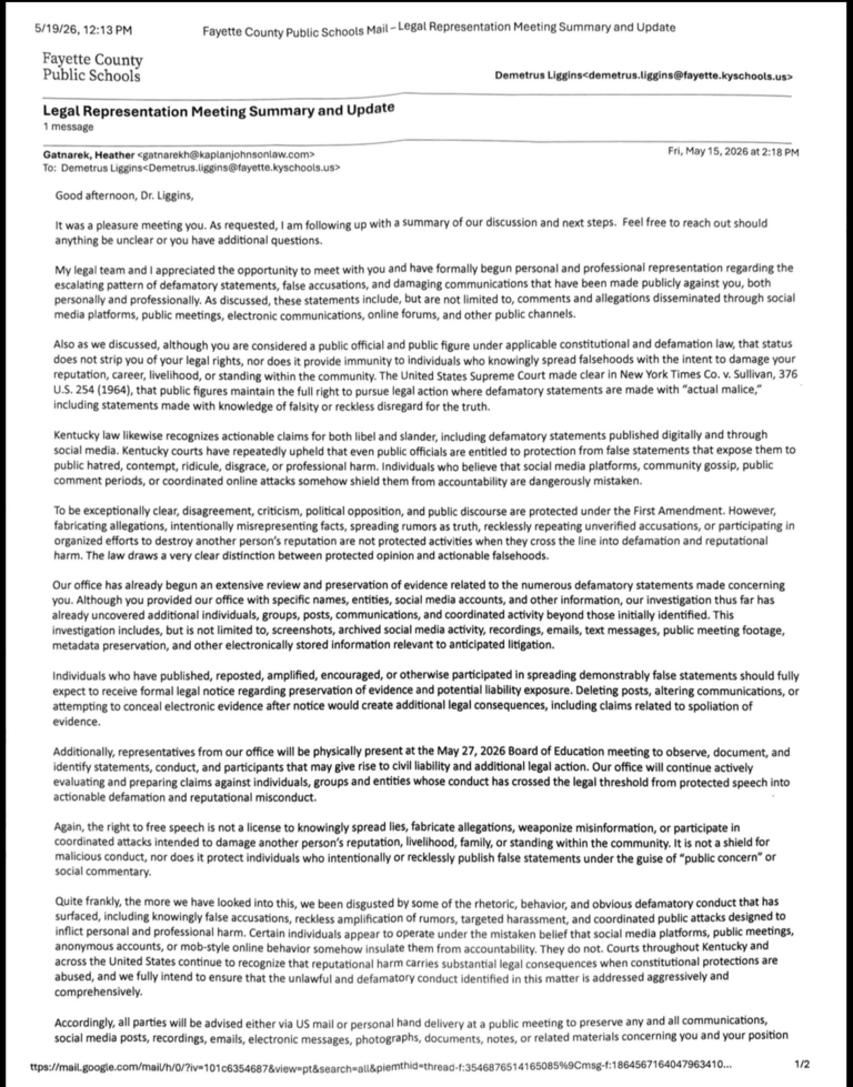 FCPS superintendent accused of using fake legal threat email, according ...