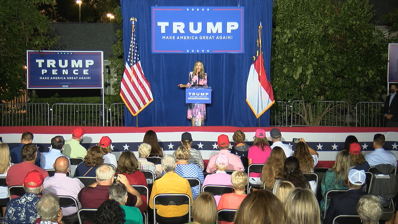 Lara Trump campaigns for father-in-law in Wilmington - WWAYTV3