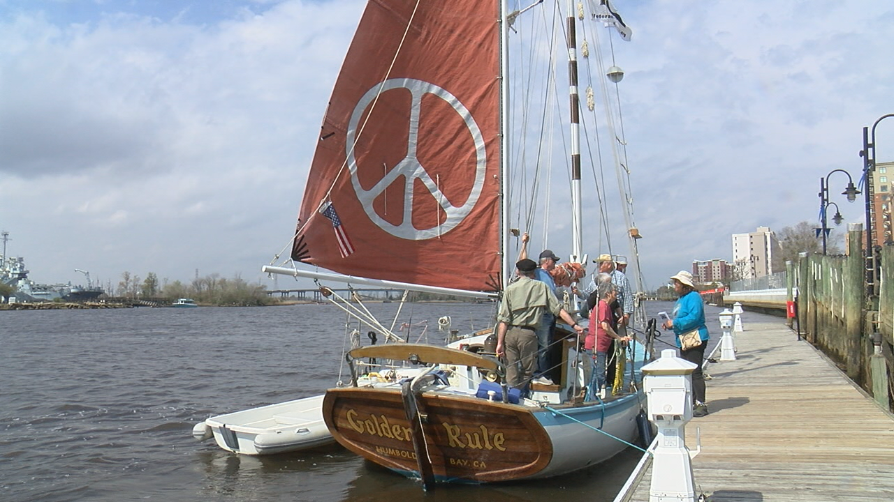 Golden Rule Peace Boat arrives in Wilmington - WWAYTV3
