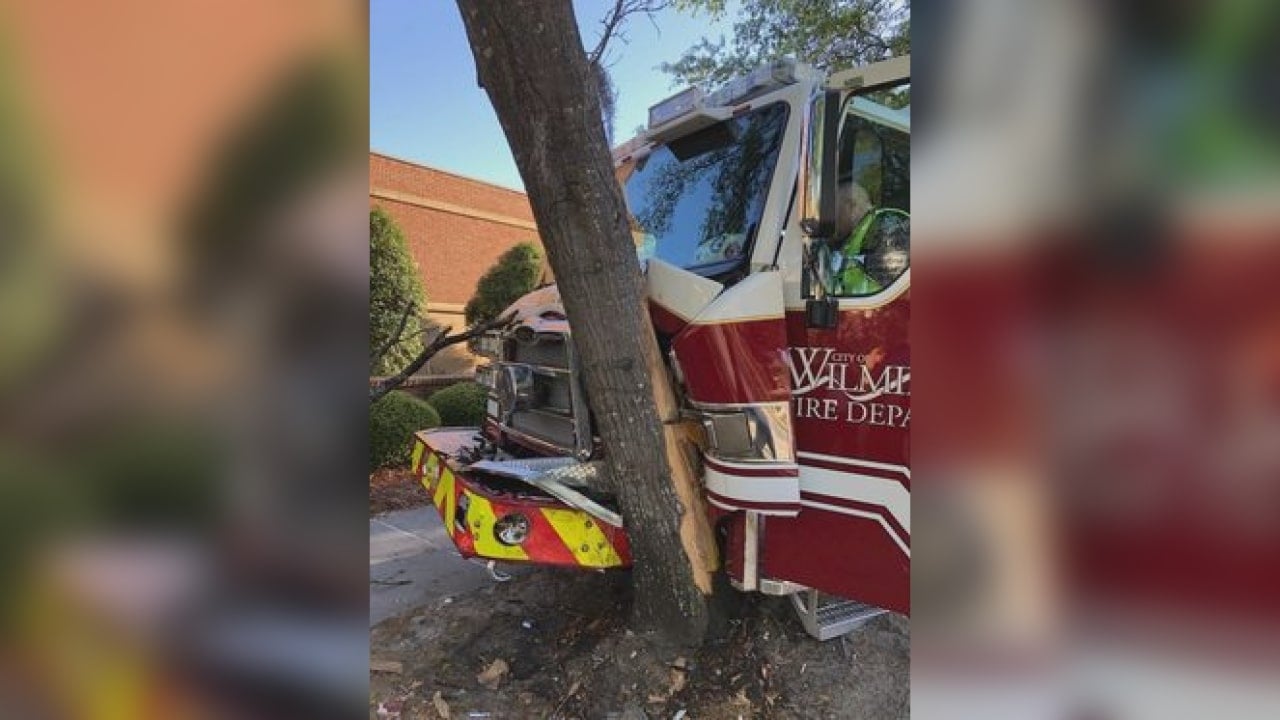 Wilmington fire truck involved in collision with tree - Translogistics