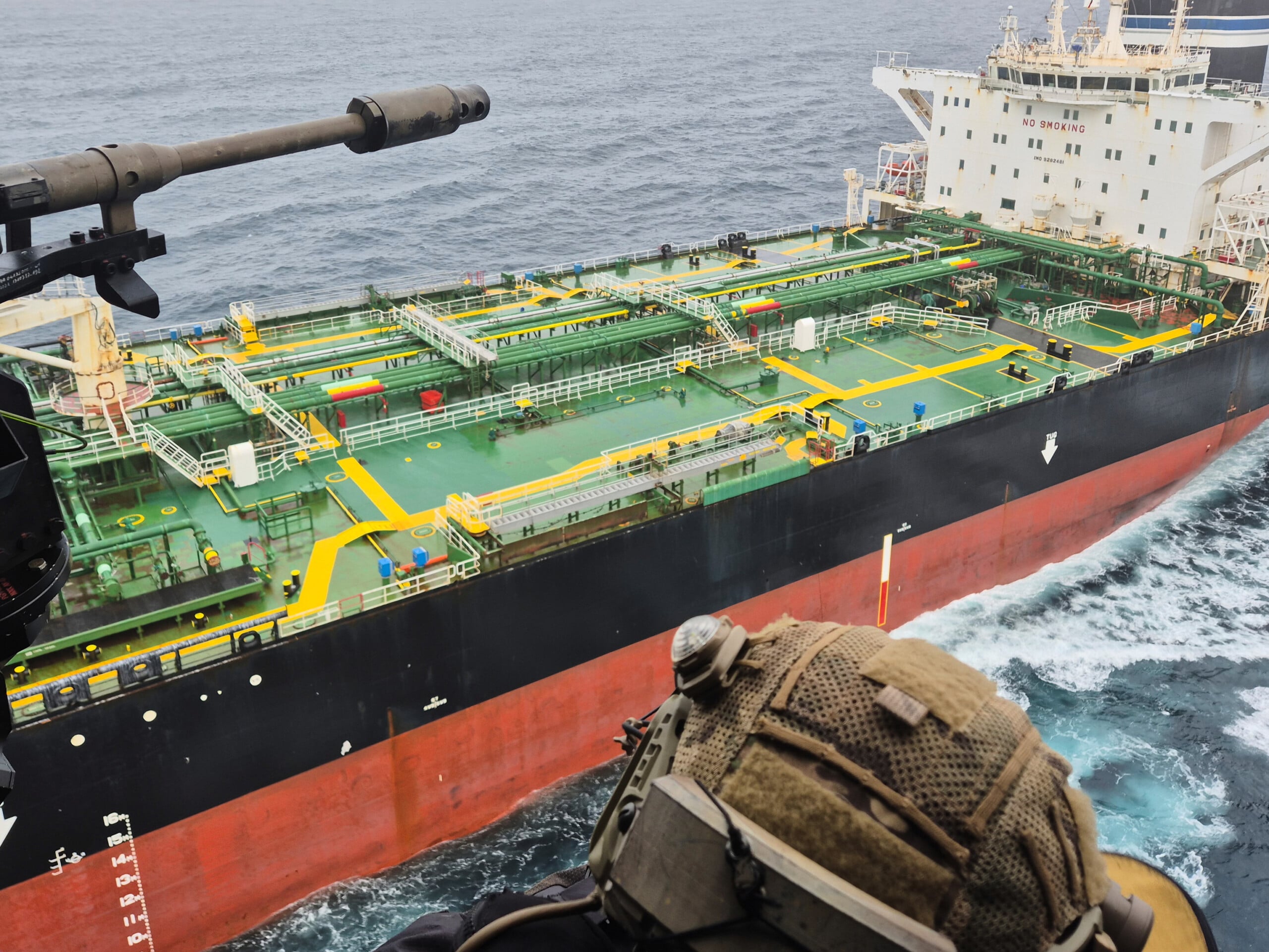 Macron says French Navy, backed by the UK, intercepted a sanctioned ...