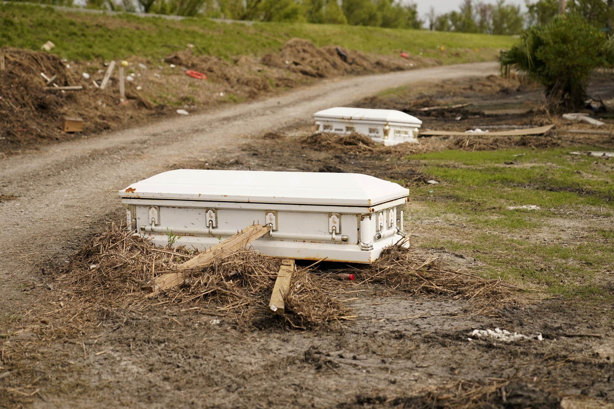 Caskets, vaults still displaced in Louisiana after Hurricane Ida - WXXV ...