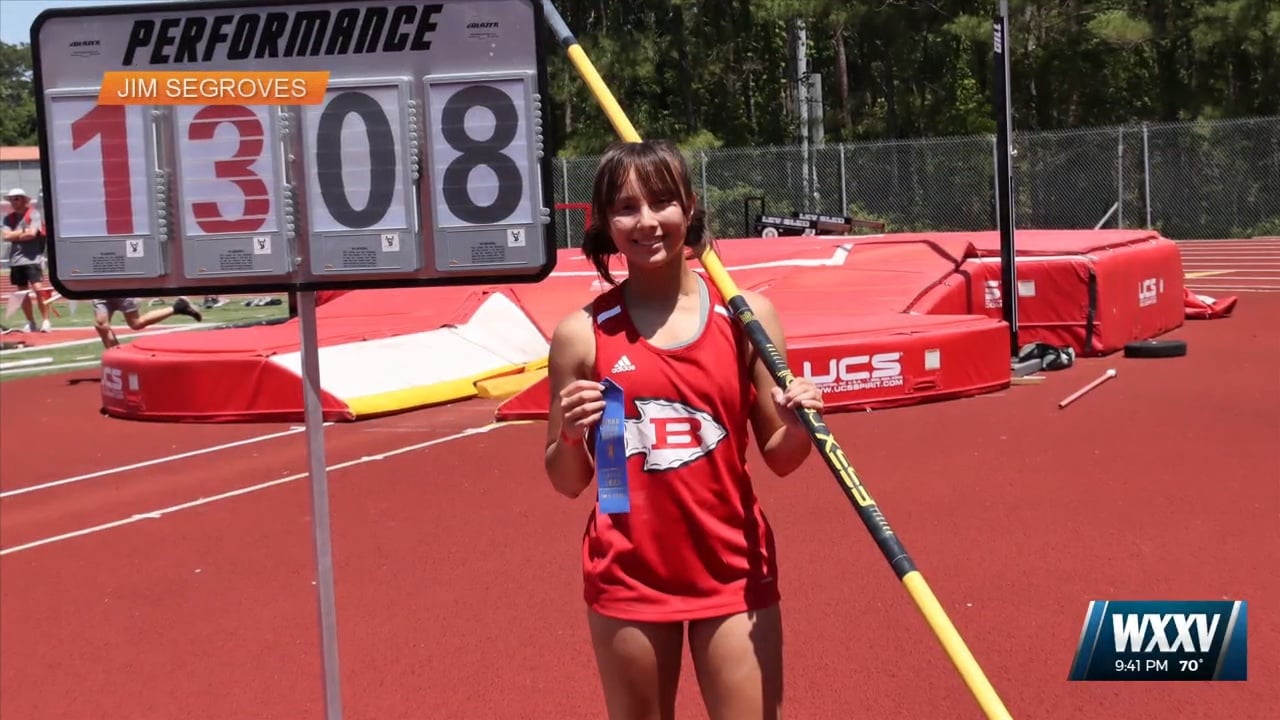 Biloxi sophomore Julie Segroves breaks state pole vaulting record again ...