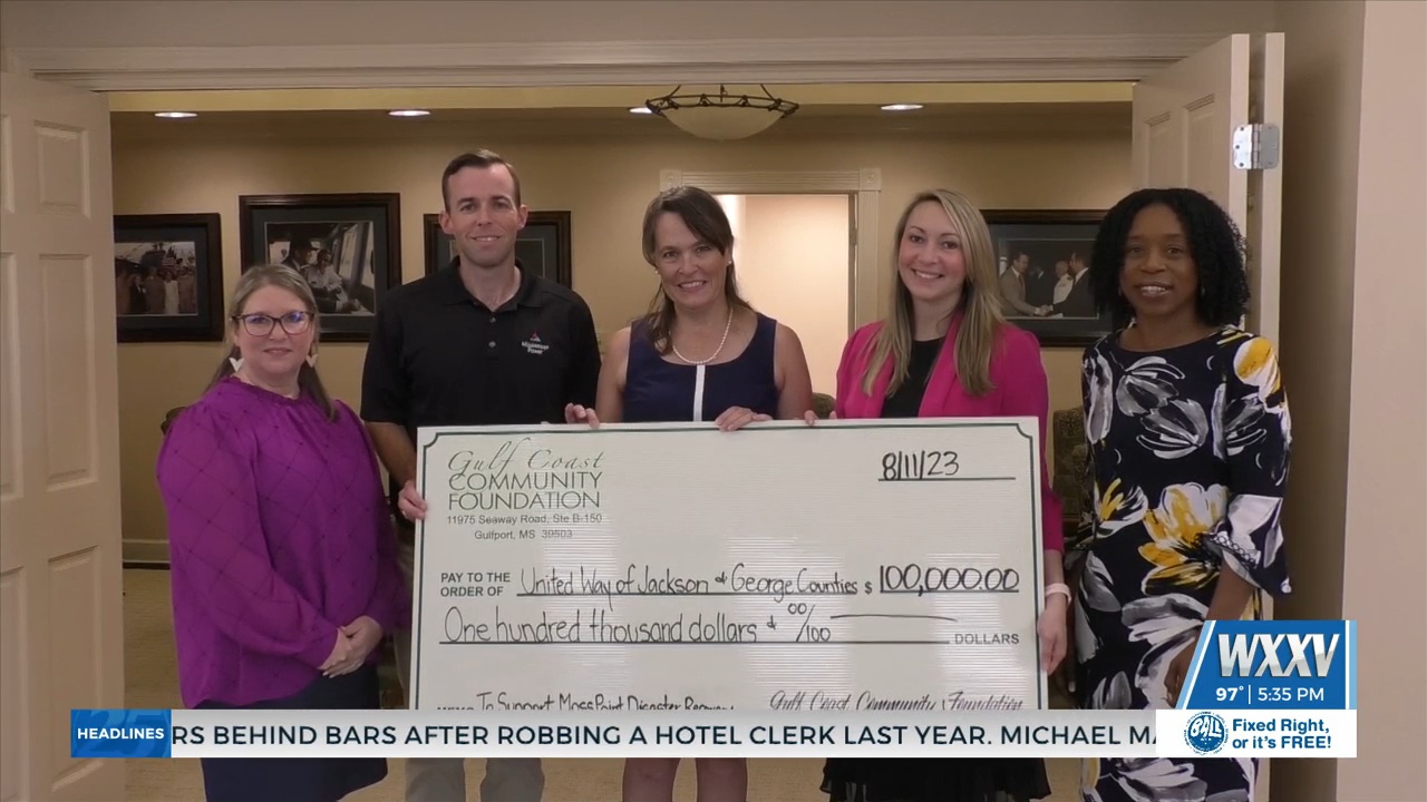 Moss Point Recovery Council receives donation from Gulf Coast Community ...