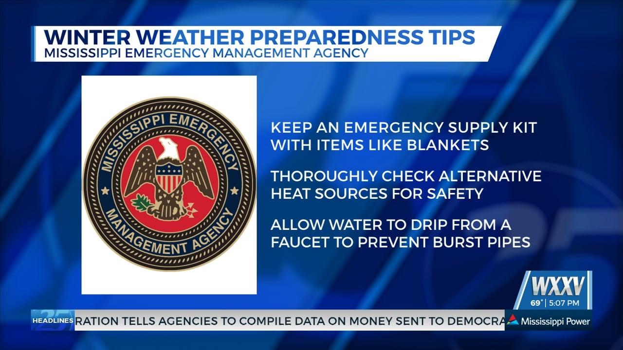 MEMA shares winter weather preparedness tips - WXXV News 25